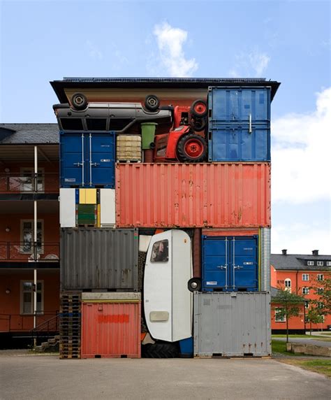 Self Contained Shipping Container Art Installation By Michael Johansson