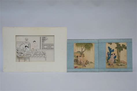 Sold At Auction Chinese Erotic Drawings Qing Dynasty X X Cm X Cm