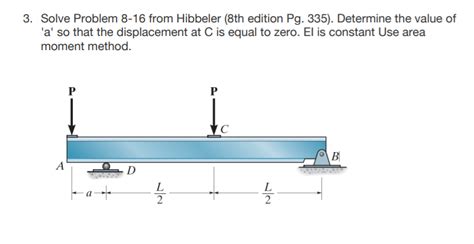 Solved 3 Solve Problem 8 16 From Hibbeler 8th Edition Pg