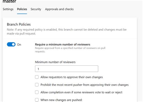 How To Adjust Or Exempt Rule Azure Devops Repositories Should Require Minimum Two Reviewer