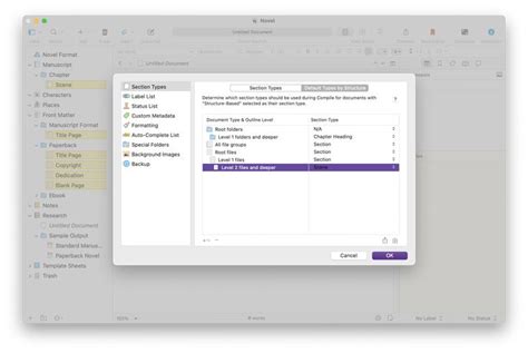 Using Section Layouts To Compile Your Scrivener Project Literature And Latte