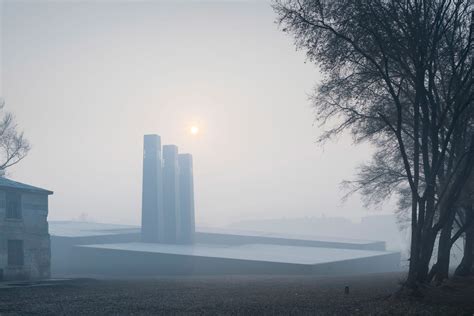 Sloping Black Volumes Penetrate Public Square At Harbins Exhibition Hall Of Crime Evidences