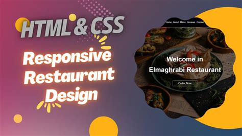Responsive Restaurant Landing Page Html And Css Youtube