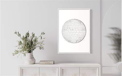 Disco Ball Poster Disco Ball Decor Bedroom Art Prints Print At Home Poster Etsy