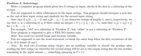 Solved Write A Computer Program Which Given Two C Strings As