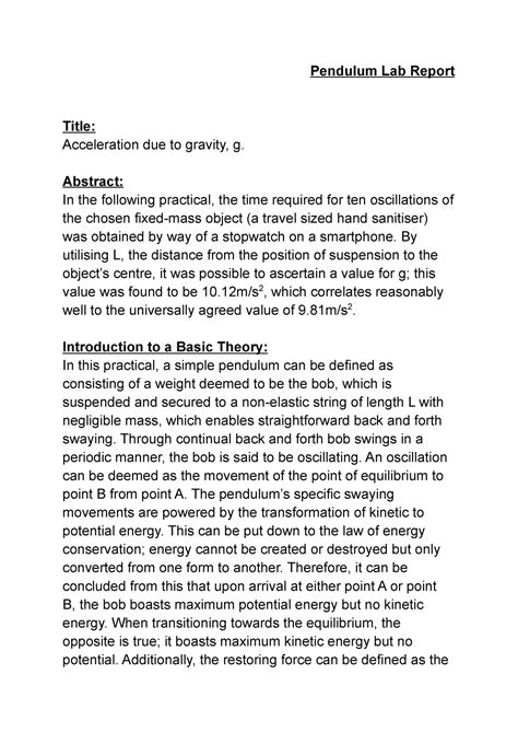 Labreport123456 JUNIOR FRESH LABORATORY REPORT SHEET WEEK TITLE OF EXPERIMENT Babe NAME