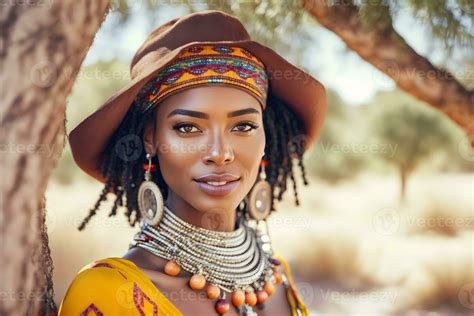 Portrait Of A Beautiful African Woman In Ethnic Style Neural Network Ai Generated 31231829
