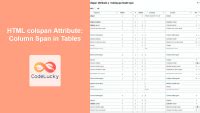 Html Colspan Attribute Column Span In Tables Codelucky