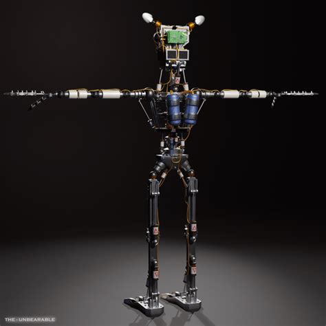A Few Renders I Made Of My Realistic Fnaf 1 Endoskeleton Model R