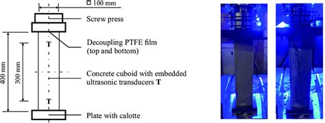 Setup For The Uniaxial Compression Experiment Left Sketch Of The