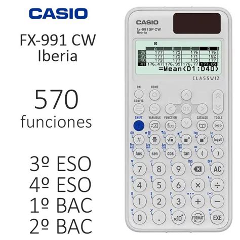 Casio Fx 991sp Cw Iberia Classwiz Calculadora Cientifica