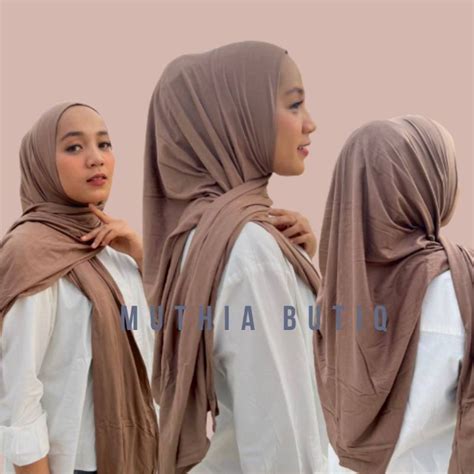 Jual Pashmina Oval Instan Bahan Kaos Rayon Super Premium Pashmina