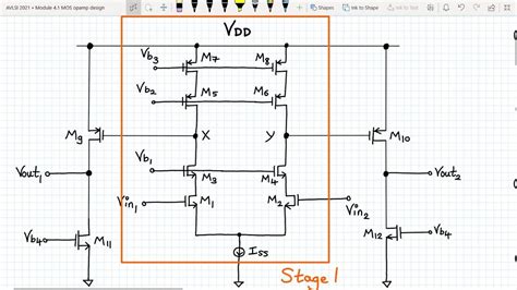 Analog Vlsi Design Lecture 413 Two Stage Cascode Opamp Youtube