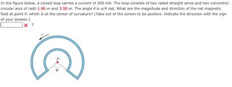 Solved In The Figure Below A Closed Loop Carries A Current Chegg