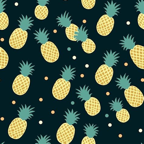 Premium Vector Seamless Colorful Pineapple Pattern