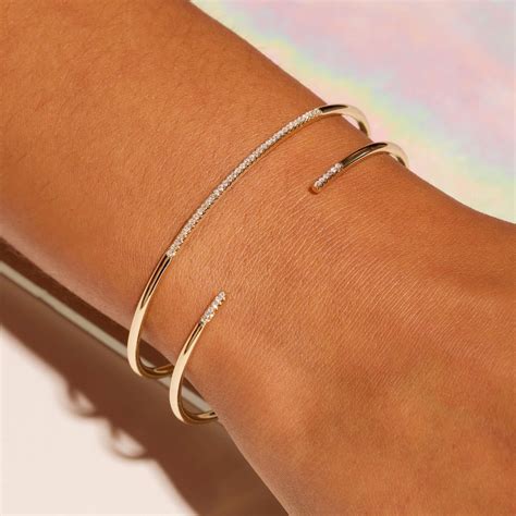 Diamond Accent Outline Cuff Diamond Outline Diamond Jewelry