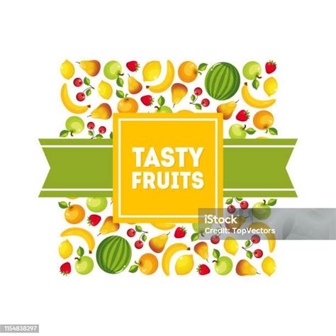 맛 있는 과일 배너 템플릿 디자인 요소는 식료품가 게 라벨 카페 메뉴 식품 포장 벡터 일러스트 레이 션에 사용할 수 있습니다 0명에 대한 스톡 벡터 아트 및 기타 이미지