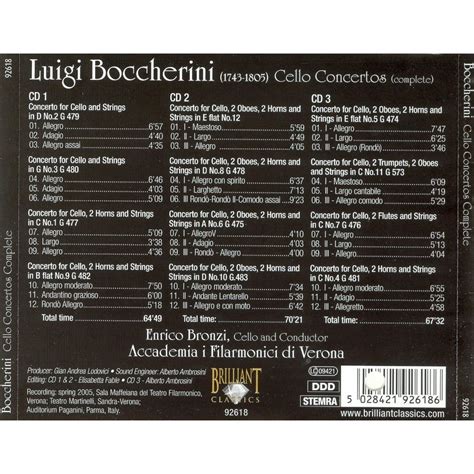 Cello Concertos Complete Enrico Bronzi Accademia I Filarmonici Di