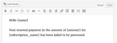 Payment Failed Email Template Williamson