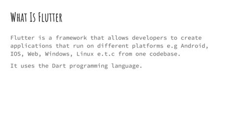 Introduction To Flutter Widgetspptx Computer Software And