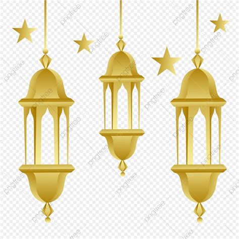 فانوس رمضان ذهبي اسلامي تصميم عنصر ناقل عصري عتيق مصرية Png