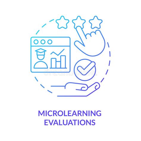 Microlearning Evaluations Blue Gradient Concept Icon Stock Vector Illustration Of Vector