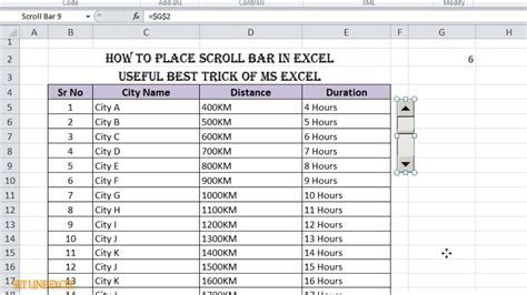 Scroll Bar In Excel How To Create Or Add Spin Button In Excel Youtube