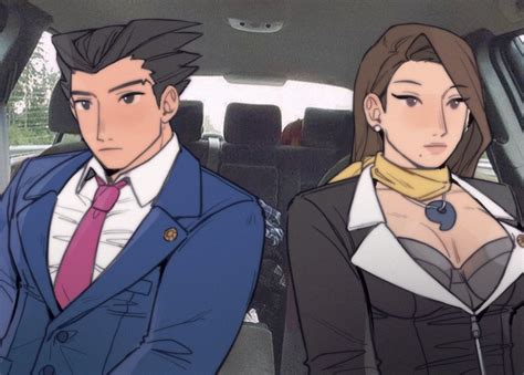 Phoenix Wright And Mia Fey Ace Attorney Drawn By 01nu Danbooru