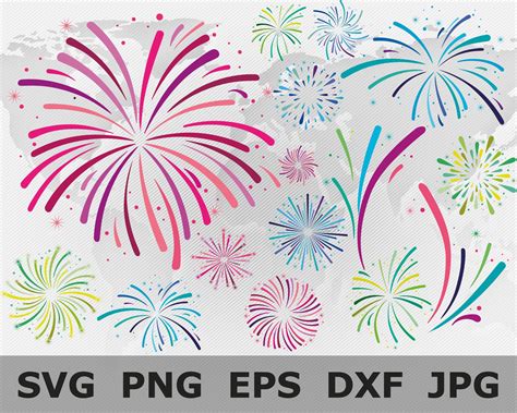 Fireworks Svg Cut Files Firecracker Svg Usa Firework Svg Etsy