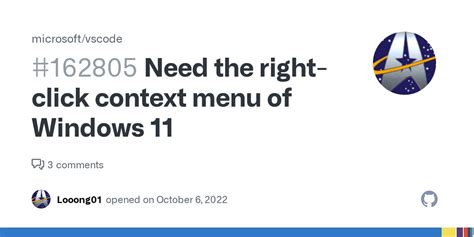 Need The Right Click Context Menu Of Windows 11 · Issue 162805 · Microsoftvscode · Github