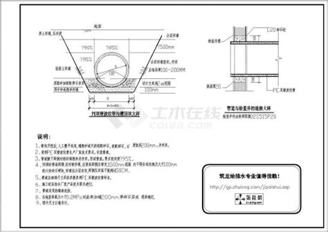PE双壁波纹管施工大样图 土木在线