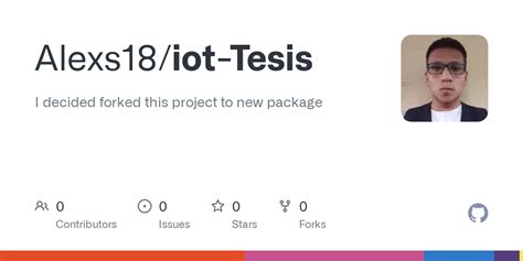 GitHub Alexs Iot Tesis I Decided Forked This Project To New Package