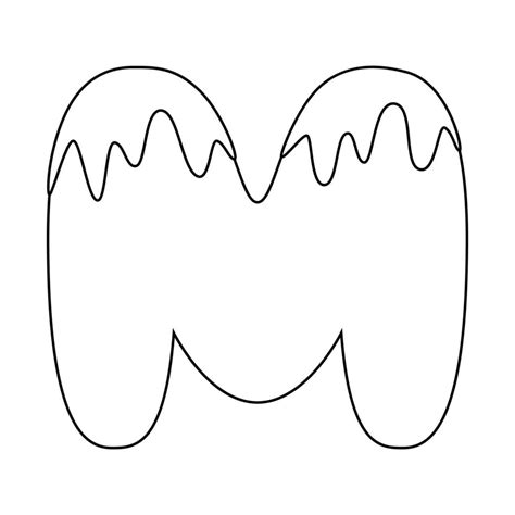 página para colorear con la letra m para niños 12746926 Vector en Vecteezy