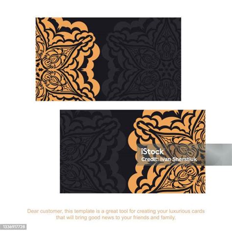 텍스트와 빈티지 패턴에 대한 장소와 명함을 준비 고급스러운 장식품이 있는 블랙 의 명함 벡터 디자인 0명에 대한 스톡 벡터 아트