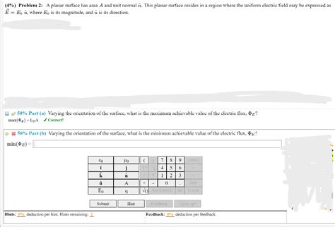 Solved Problem A Planar Surface Has Area A