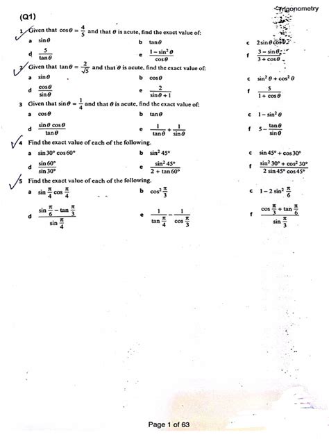 Trignometry Pdf