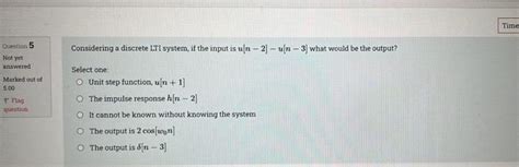 solved considering a discrete lti system if the input is