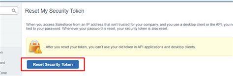 Salesforce Integration How To Retrieve The Security Token For Api Only