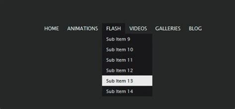 Dark JQuery Dropdown Menu CSS Free Vector Download FreeImages