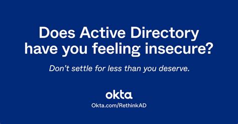 Rethink Active Directory Okta Okta 70 Comments