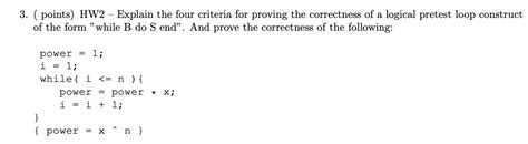 3 Points Hw2 Explain The Four Criteria For