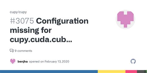 Configuration Missing For Cupy Cuda Cub Extension Issue Cupy Cupy GitHub
