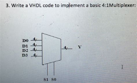 solved write a vhdl code to implement a basic 4 1