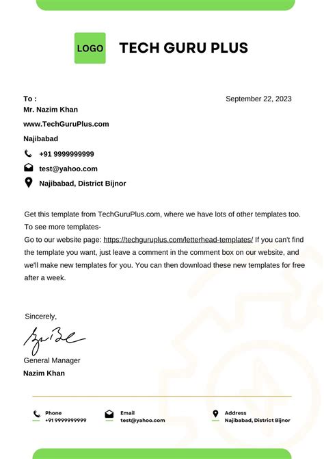 Free Printable Letterhead Formats You Can Customize