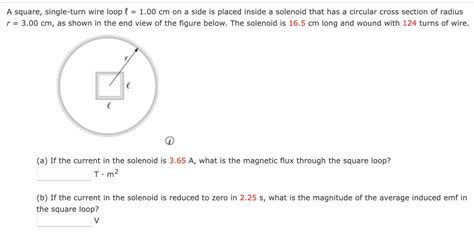 Solved A square single turn wire loopℓ 1 00 cm on a side is Chegg com