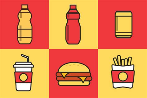 음식 아이콘입니다 패스트 푸드 스낵과 음료 햄버거와 샌드위치 벡터 아이콘 0명에 대한 스톡 벡터 아트 및 기타 이미지 0명 고기 그릇 Istock