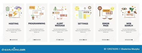 Web Site Onboarding Screens Cv Resume And Career Ladder Menu Vector Banner Template For