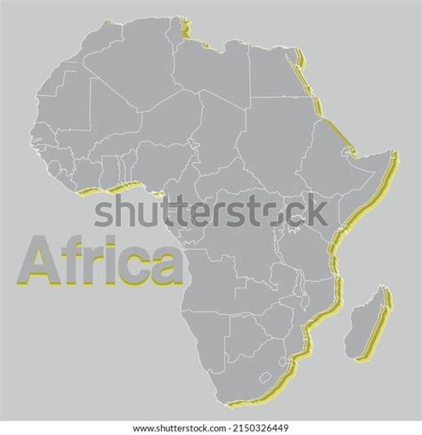 African Continent Vector Illustration Drawing 库存矢量图（免版税）2150326449