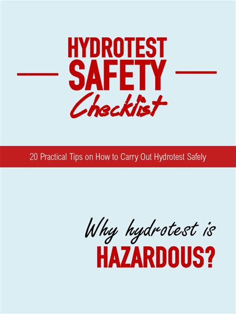 Hydrostatic Pressure Test Safety Checklist Pdf Pdf Chemical