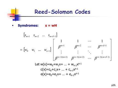 Ppt Reed Solomon Codes Powerpoint Presentation Free Download Id